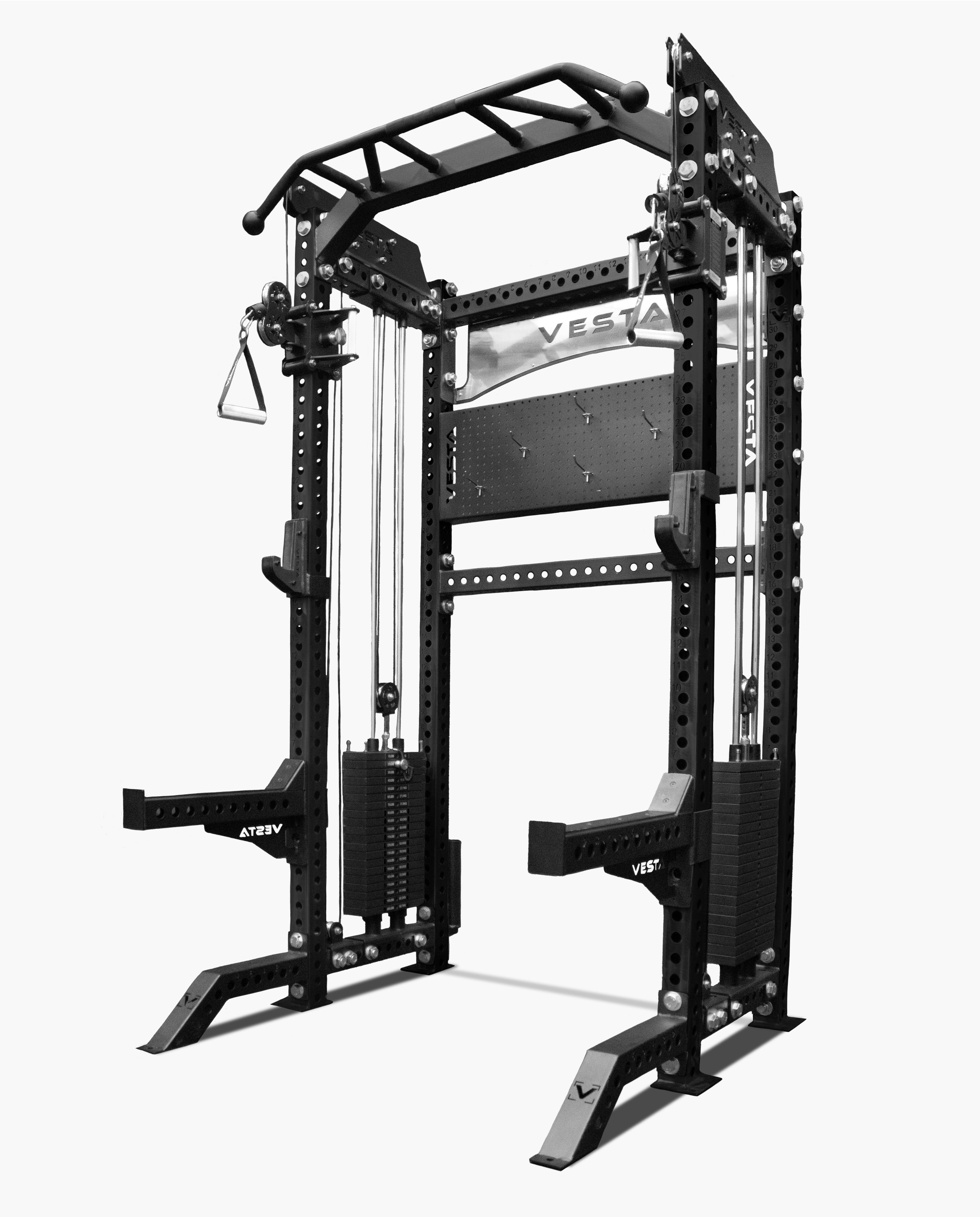 PRO SERIES 2IN1 Ultimate Half Rack Functional Trainer Combo | Vesta Fitness