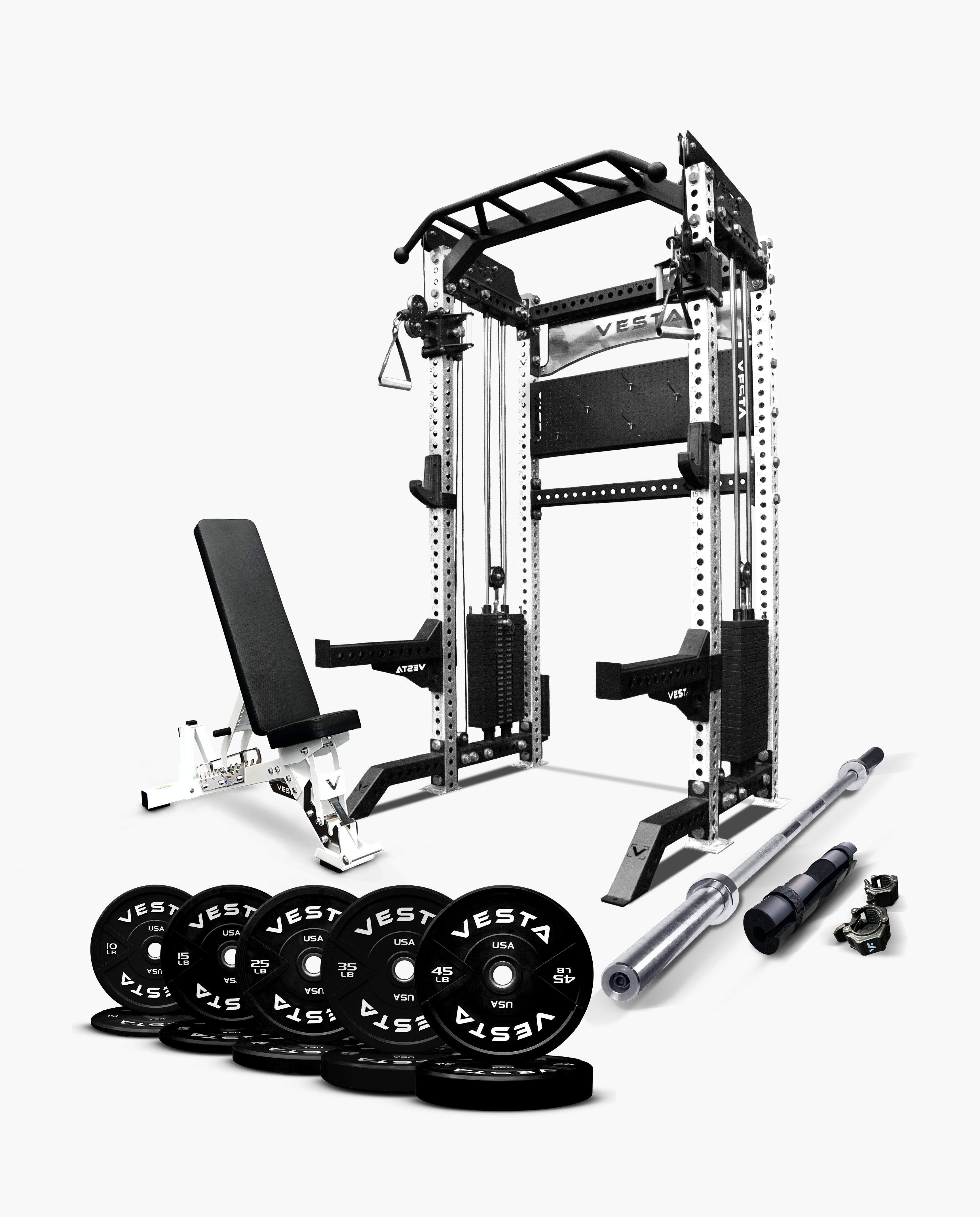 Ultimate Package I - PRO SERIES 2IN1 Ultimate Half Rack Functional Tra ...